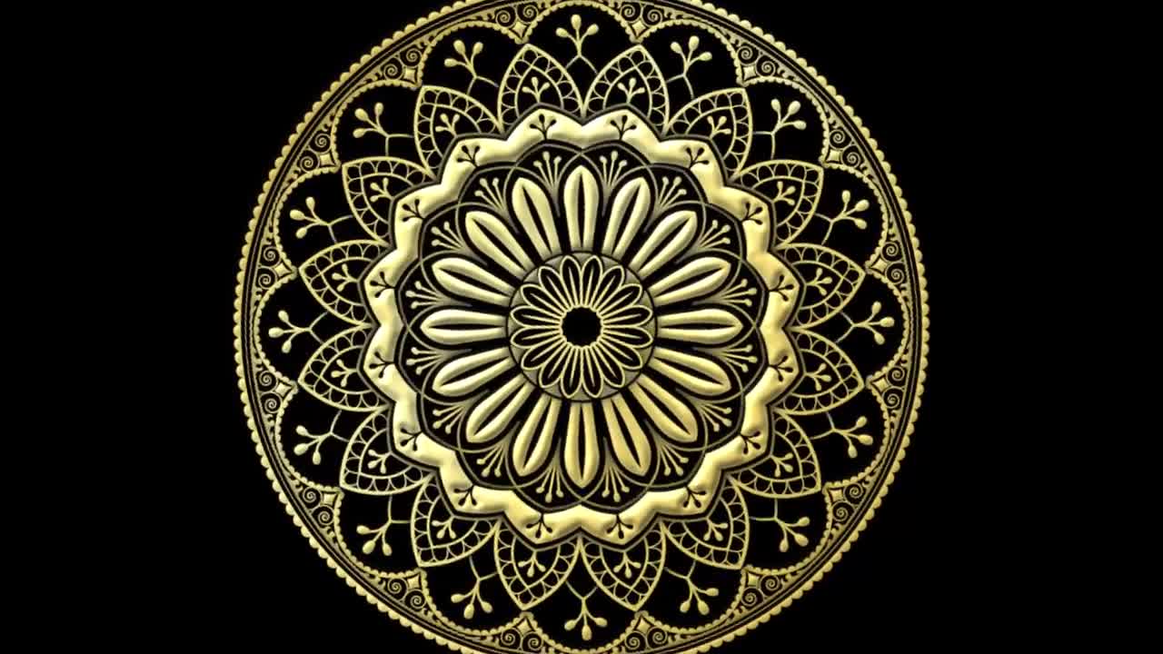 Rotating Golden Mandala - Stock Motion Graphics | Motion Array