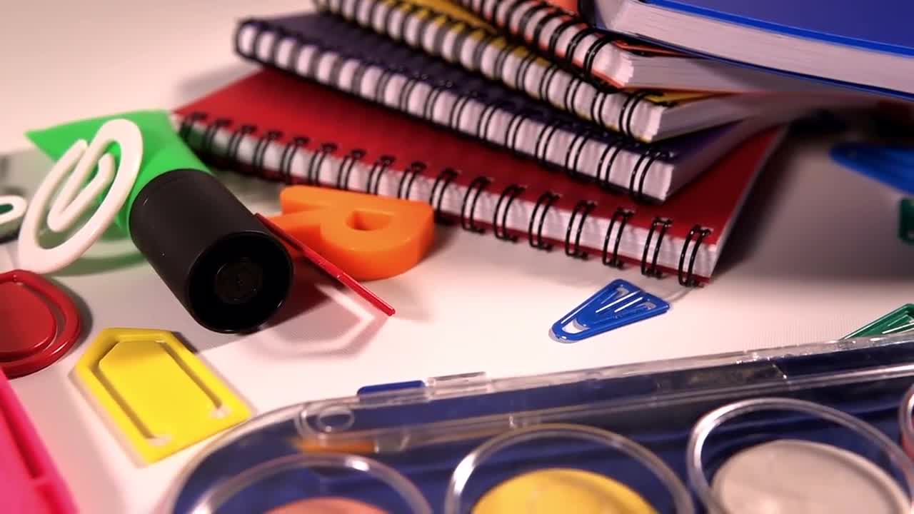School Supplies - Stock Video | Motion Array