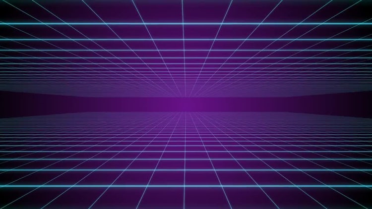 Retro Neon Grid - Stock Motion Graphics | Motion Array