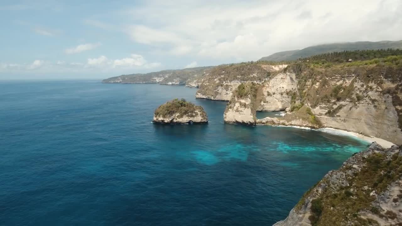 Rocky Coastline, Nusa Penida, Indonesia - Stock Video | Motion Array