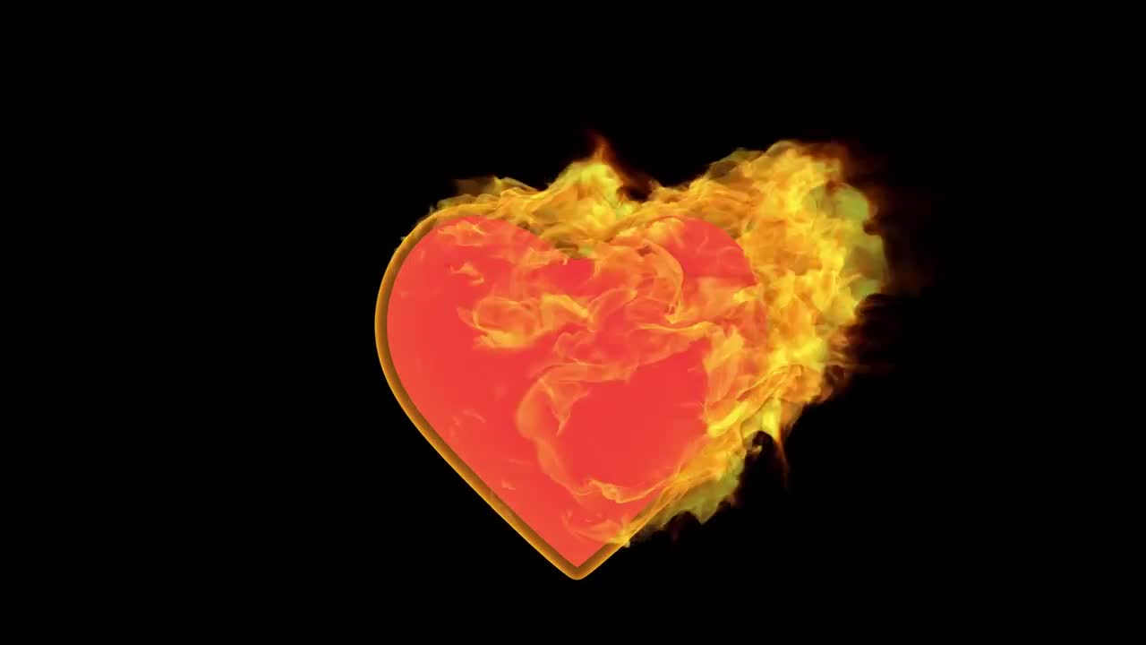 Fire Heart - Stock Motion Graphics | Motion Array