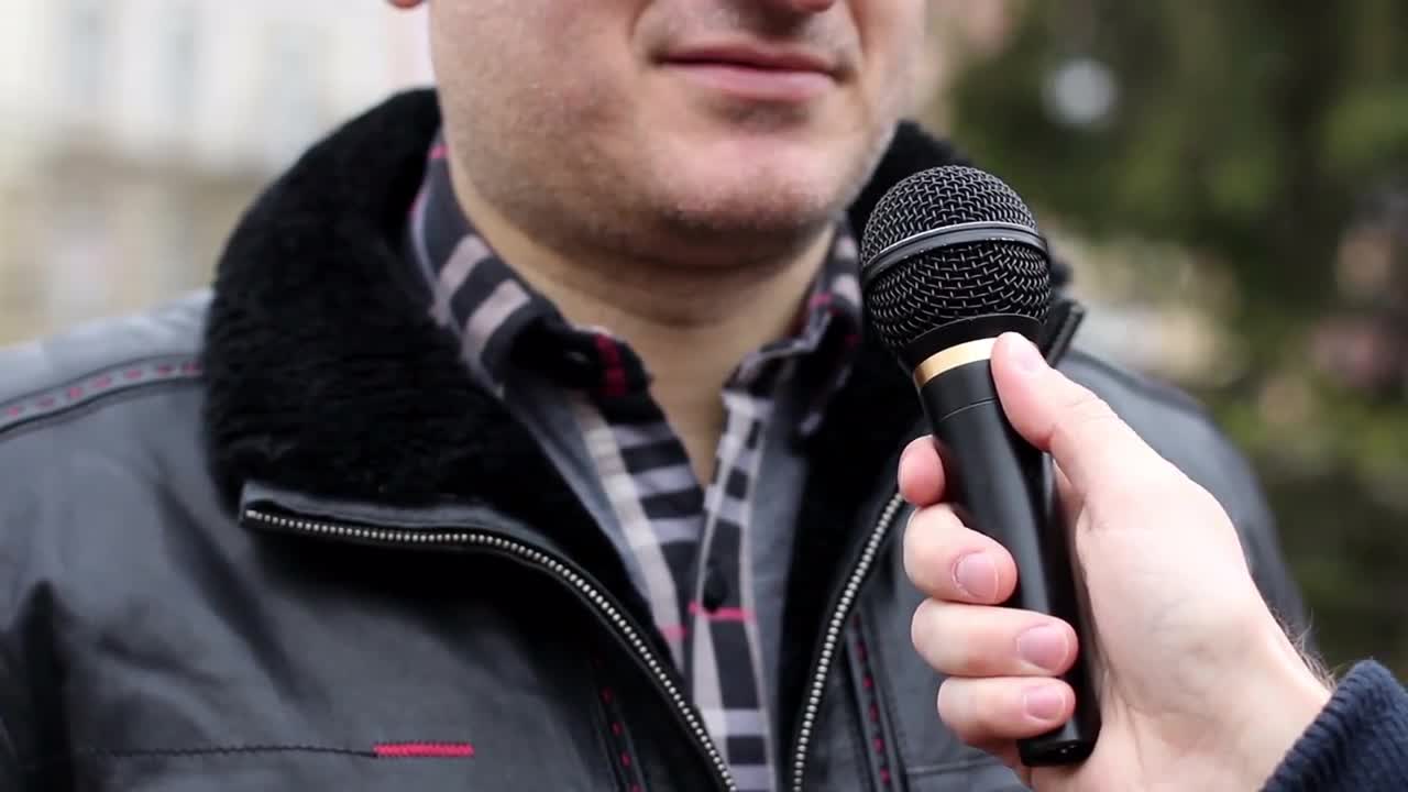Man Being Interviewed - Stock Video | Motion Array