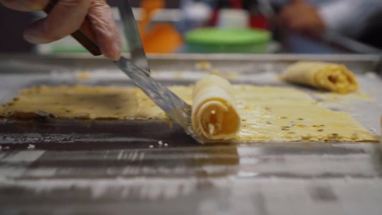 Scraping Ice Cream Desert - Stock Video | Motion Array