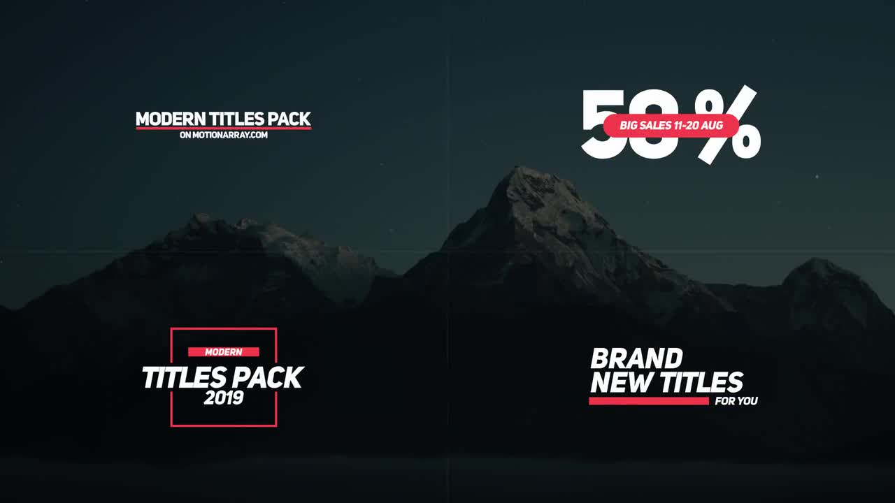 Modern Titles Pack - After Effects Templates | Motion Array