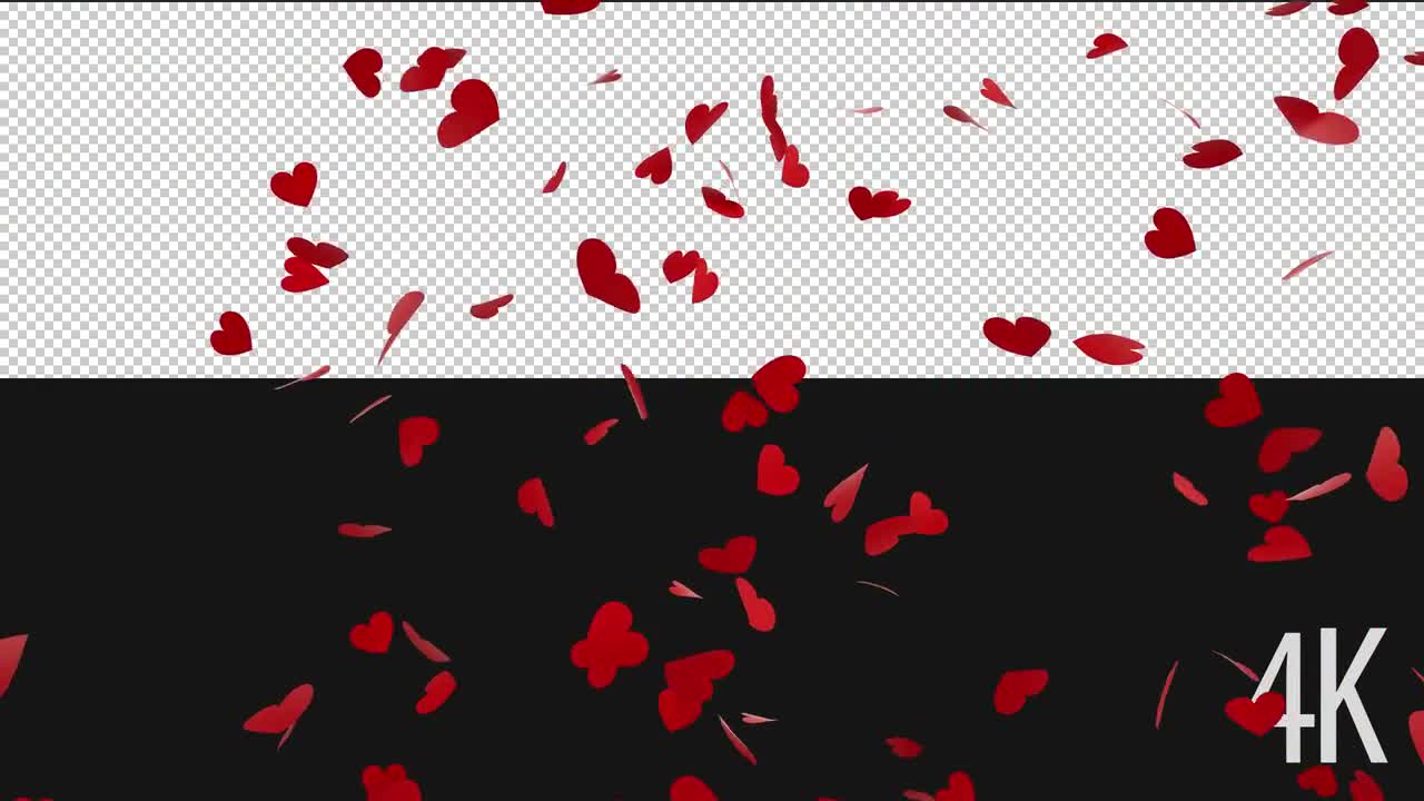 Raining Hearts - Stock Motion Graphics | Motion Array