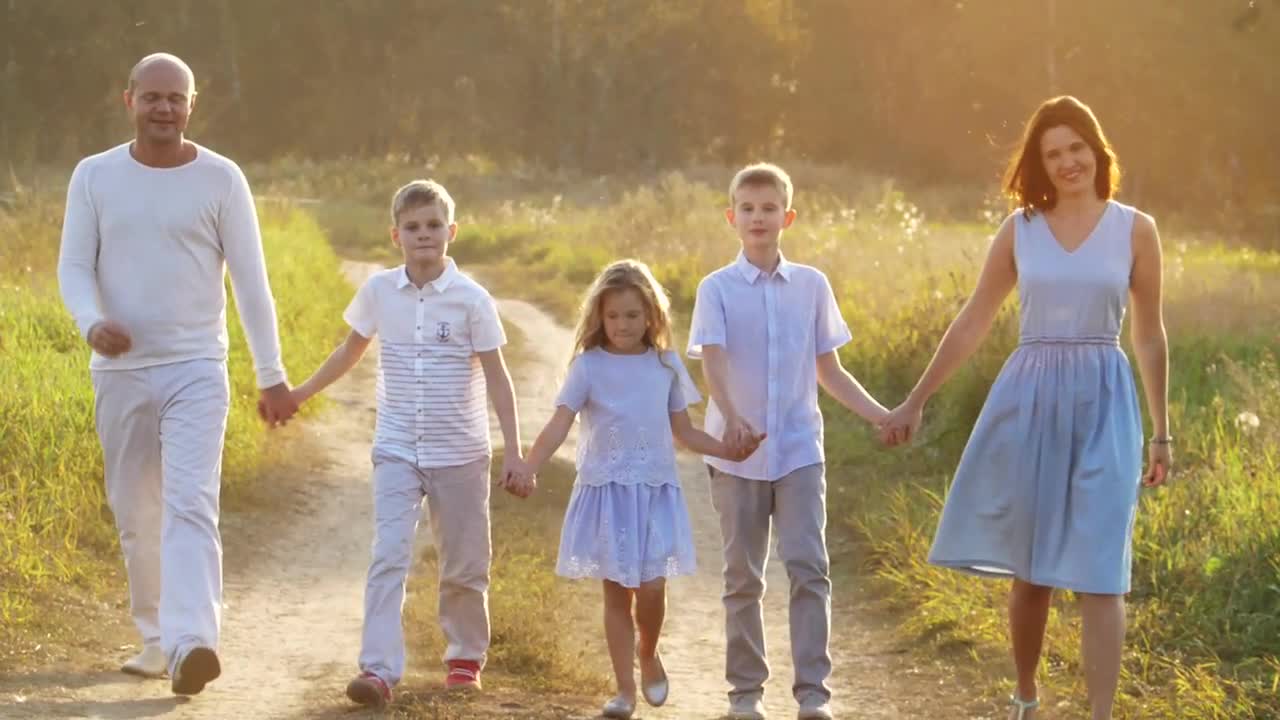 Family Holding Hands - Stock Video | Motion Array