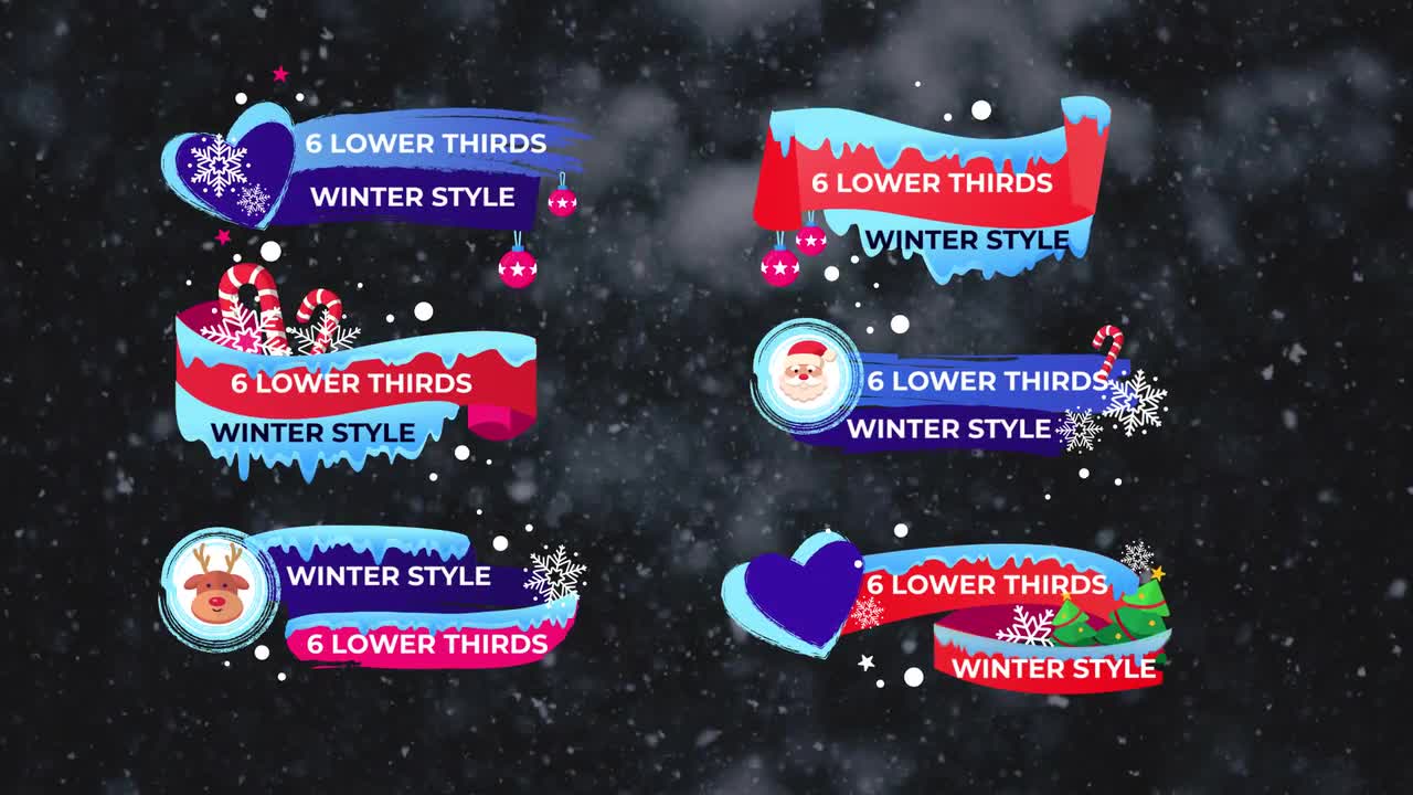 Winter Lower Thirds - Premiere Pro Templates | Motion Array