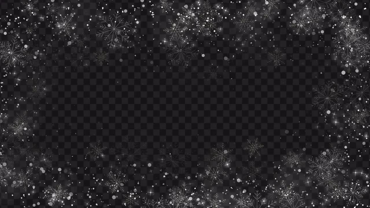 Snow Flakes Frame Overlay - Stock Motion Graphics | Motion Array