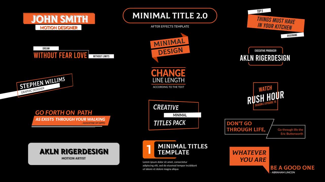 Minimal Titles - Motion Graphics Templates | Motion Array
