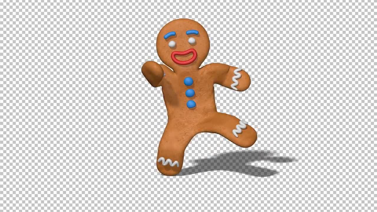 Gingerbread Man Overlay - Stock Motion Graphics | Motion Array