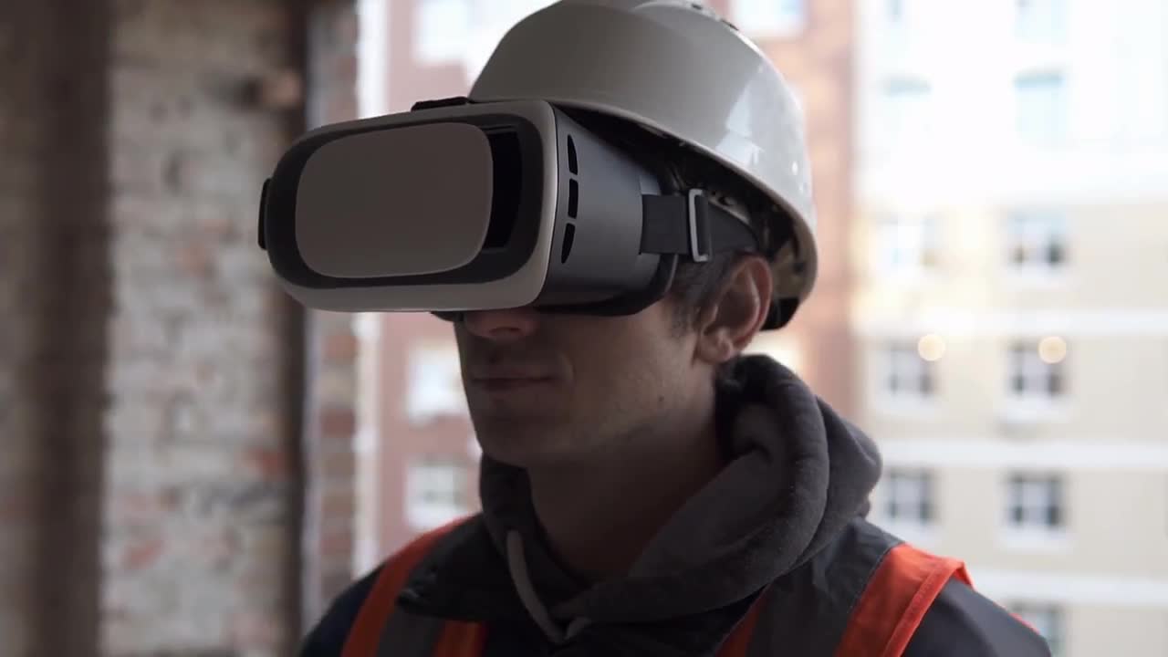 Builder Using VR - Stock Video | Motion Array