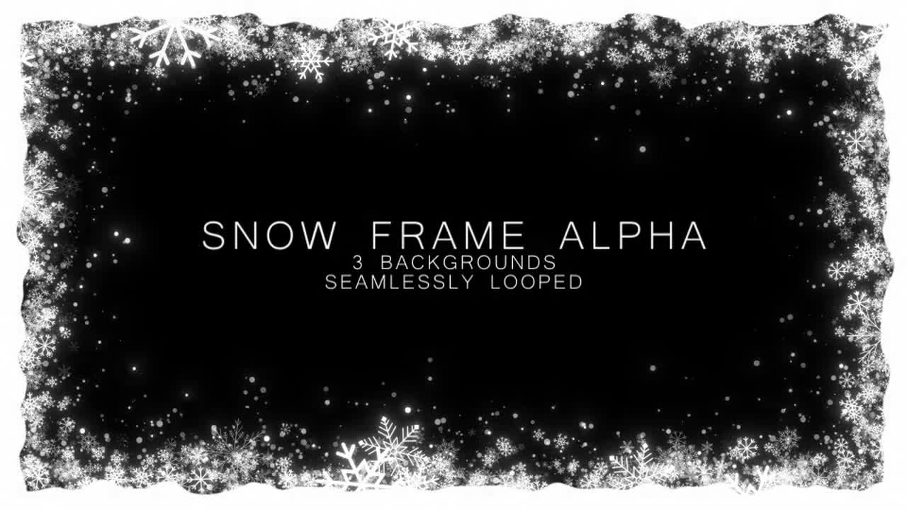 Snow Frames Alpha - Stock Motion Graphics | Motion Array