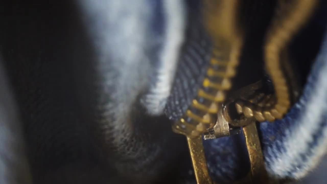 Unzipping Zipper On Denim - Stock Video | Motion Array