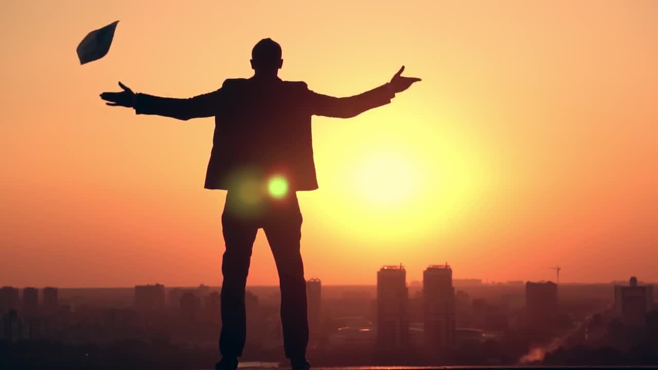 Man Throws Documents - Stock Video | Motion Array