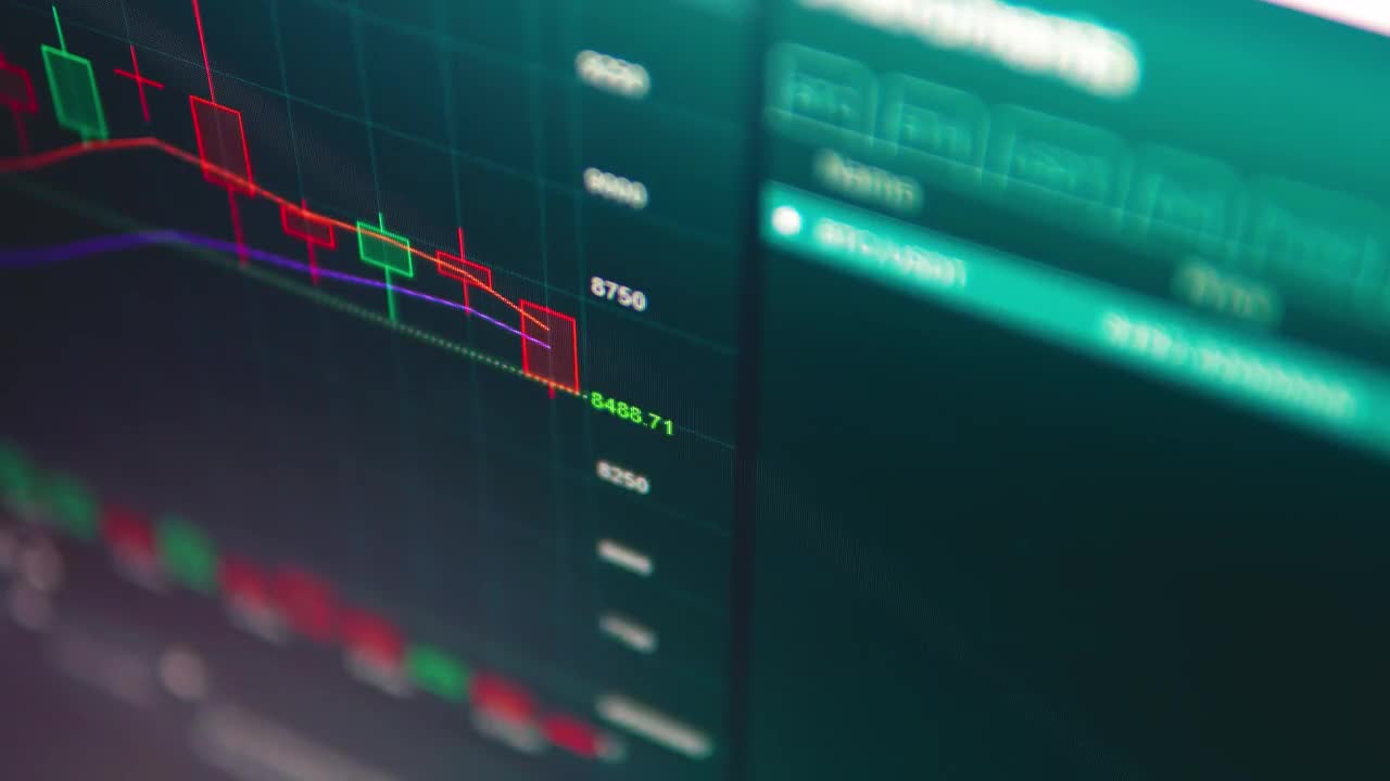 BTC Trading Chart - Stock Video | Motion Array