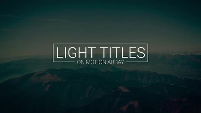 18 Light Titles - Premiere Pro Templates | Motion Array