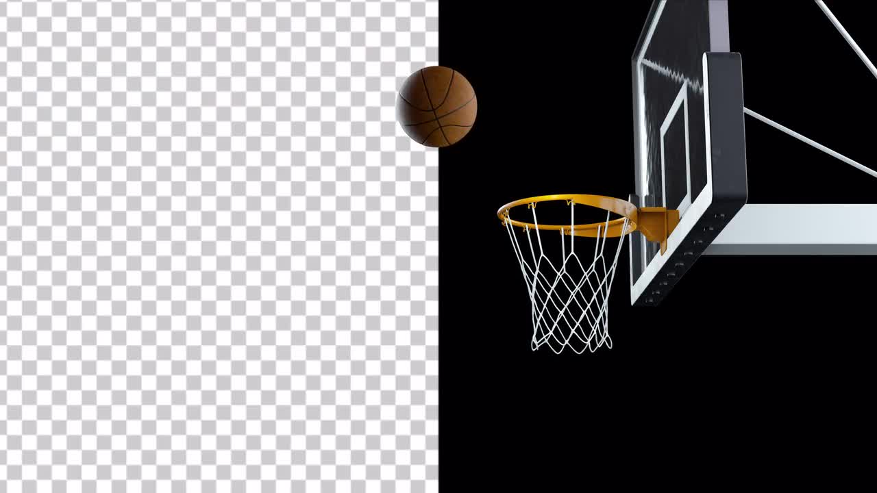 Basketball Goes Through Hoop - Stock Motion Graphics | Motion Array