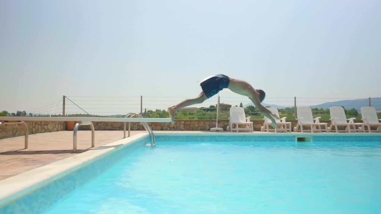 Diving Kid - Stock Video | Motion Array