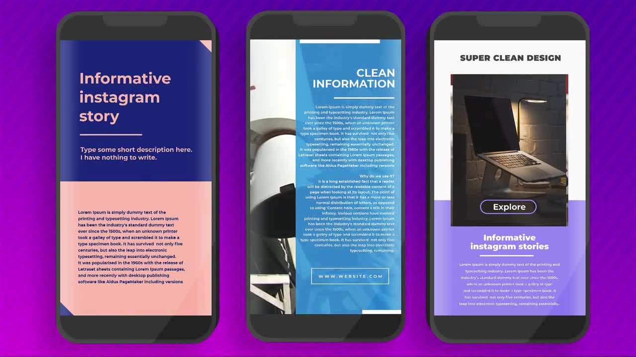 Informative Instagram Stories - After Effects Templates | Motion Array