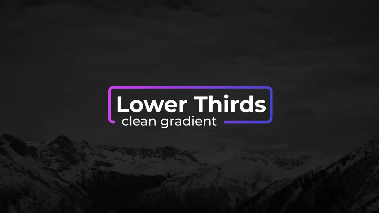 Gradient Lower Thirds - Motion Graphics Templates | Motion Array