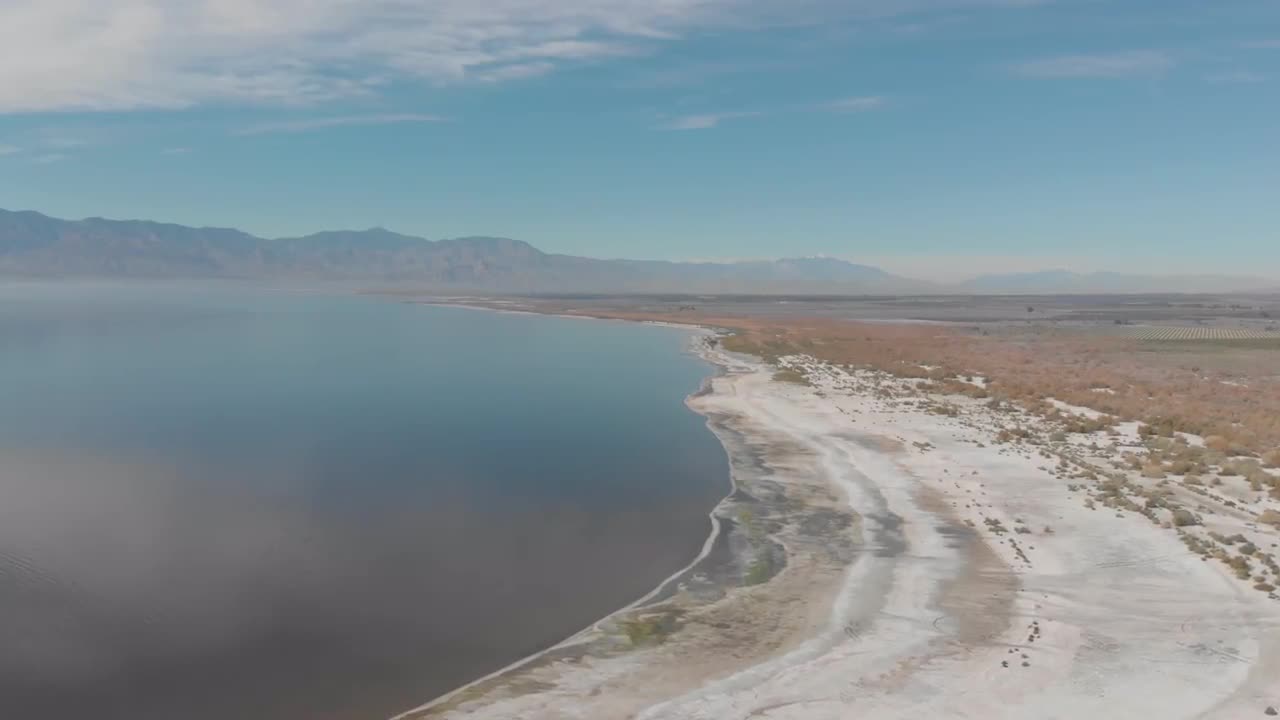 Salton Sea Aerial - Stock Video | Motion Array