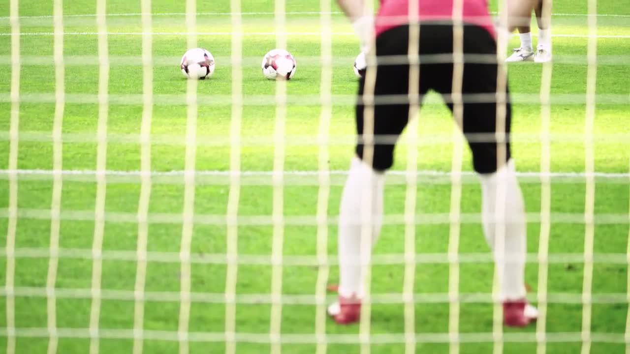 Goalkeeper Practices - Stock Video | Motion Array