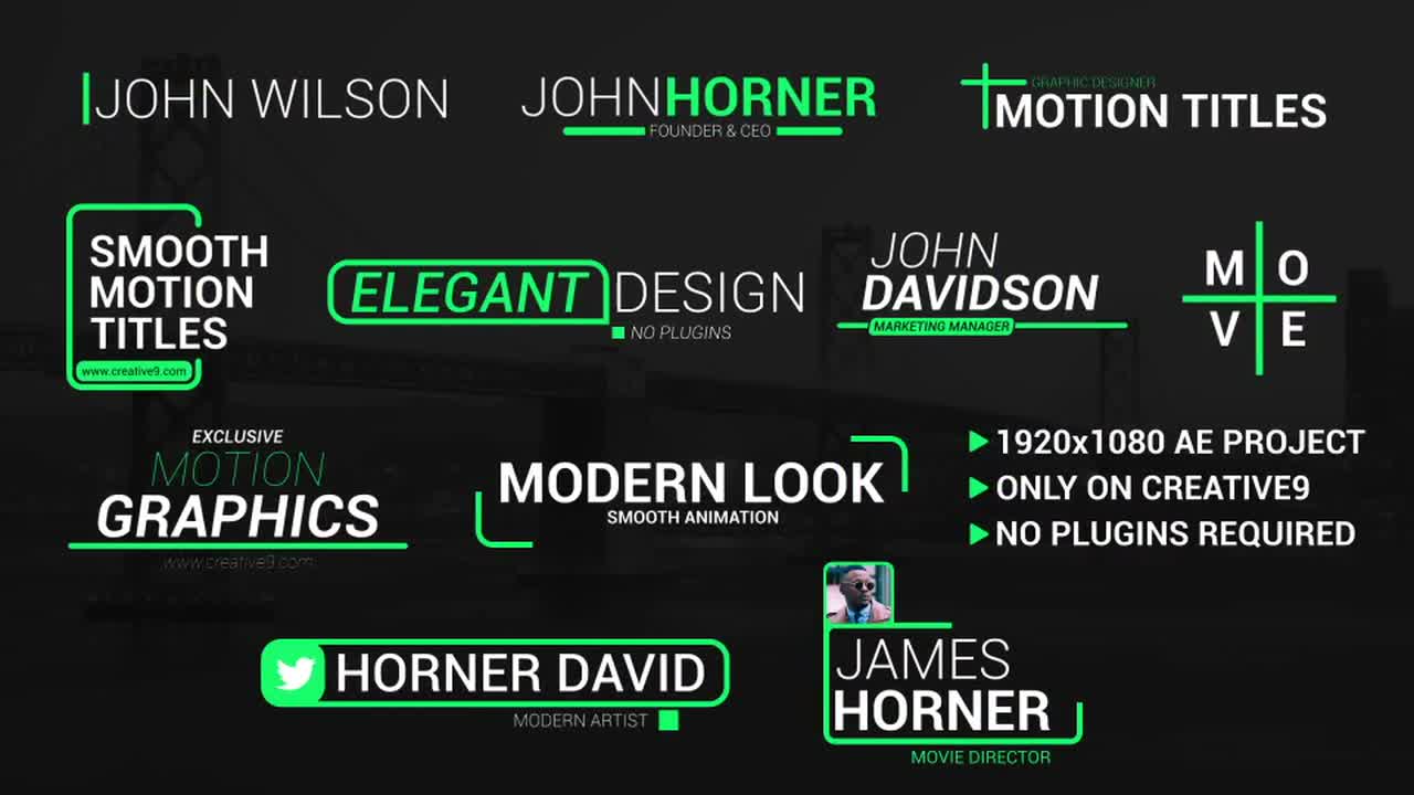 Minimal Lower Third Titles - After Effects Templates | Motion Array