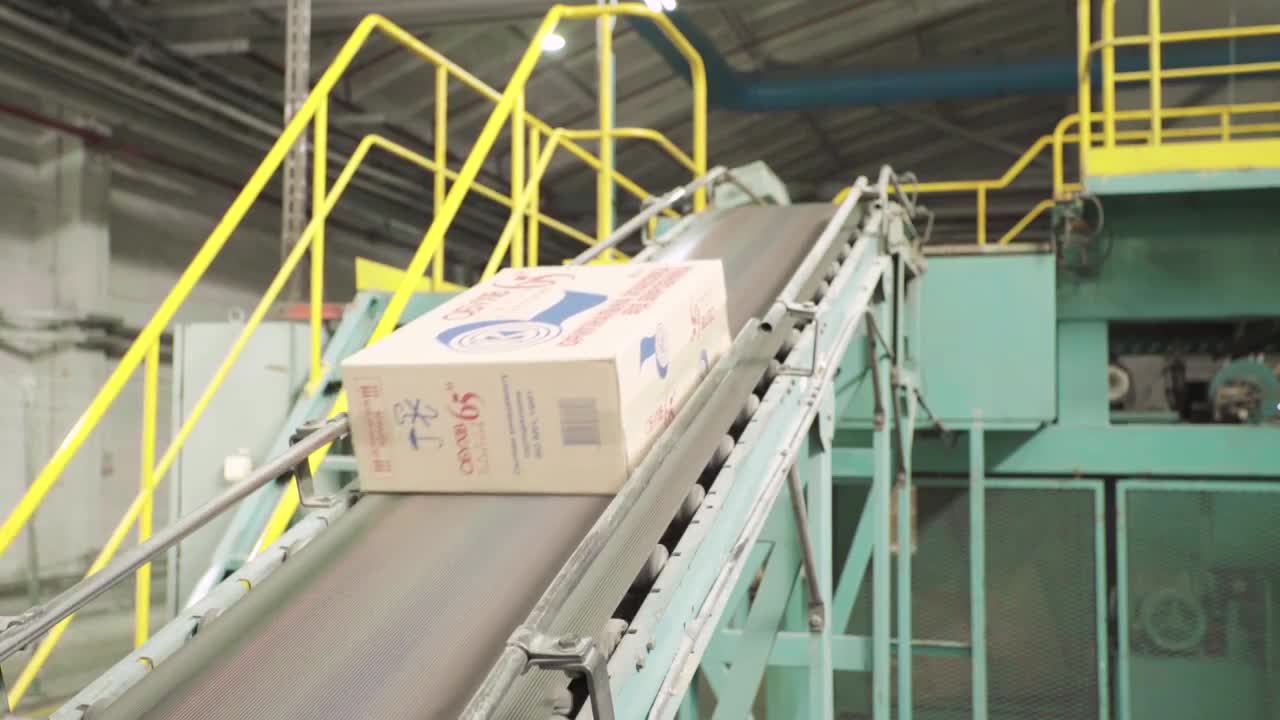 Conveyor Belt Moving Boxes - Stock Video | Motion Array