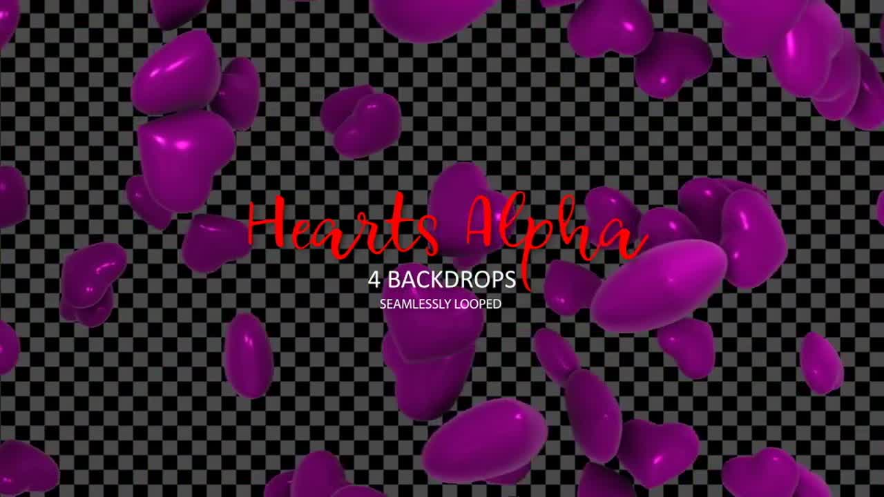 Hearts On Alpha - Stock Motion Graphics | Motion Array