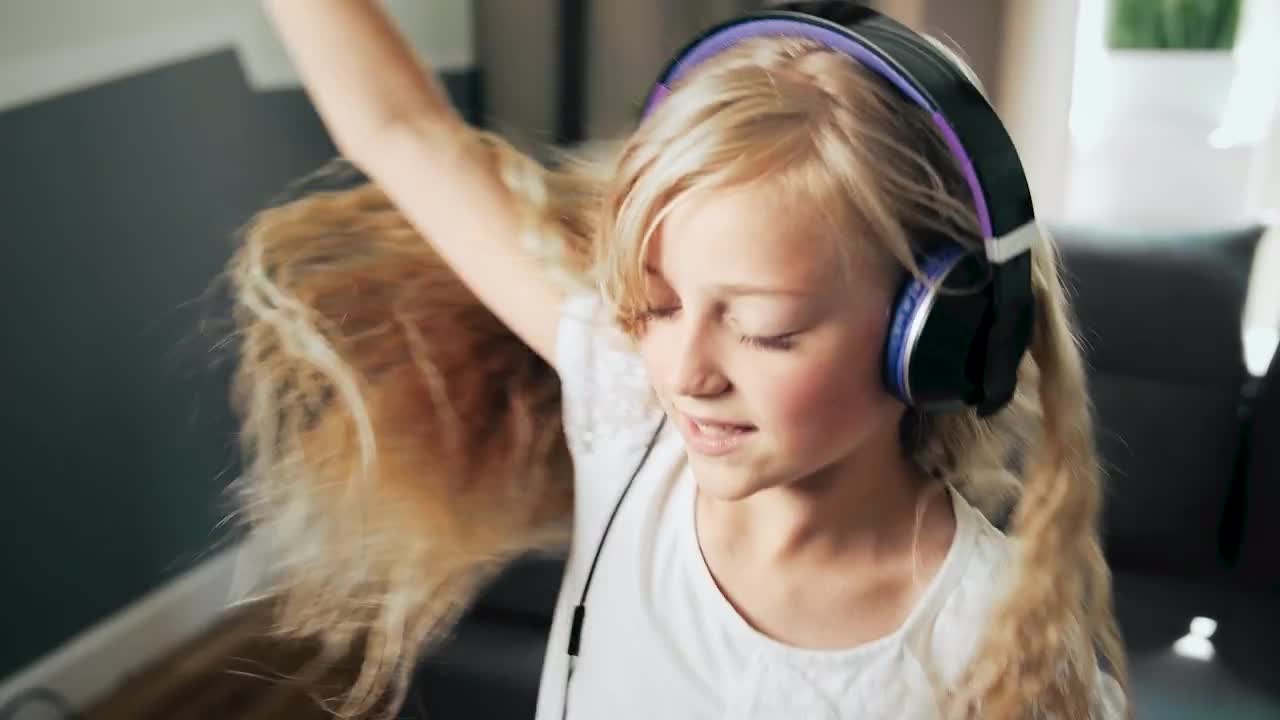 Dancing With Headphones On - Stock Video | Motion Array