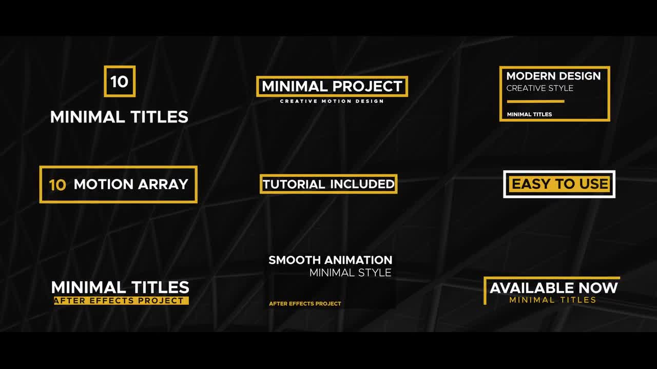 Minimal Titles Pack - Motion Graphics Templates | Motion Array