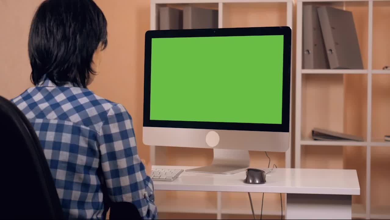 PC With Chroma Overlay - Stock Video | Motion Array