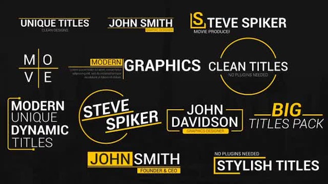 Unique Titles - Motion Graphics Templates | Motion Array
