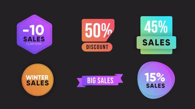 Sales Badges V2 - Premiere Pro Templates | Motion Array