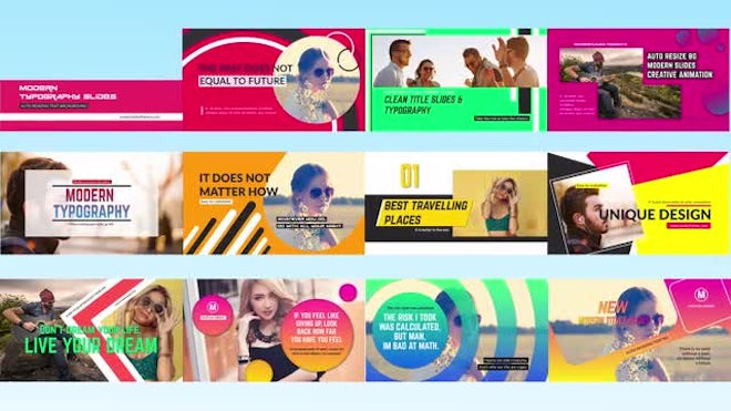 Typography Slides - After Effects Templates | Motion Array