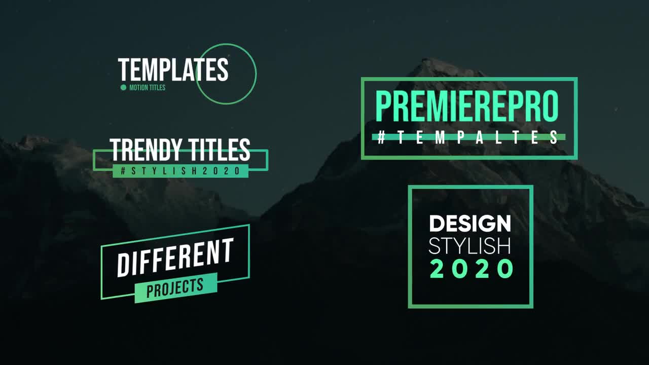 Modern Titles V2 - Premiere Pro Templates | Motion Array