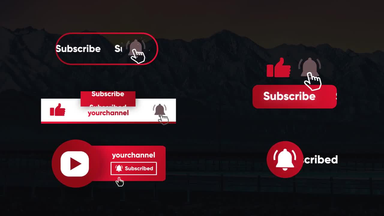 Youtube Subscribes Elements - Motion Graphics Templates | Motion Array