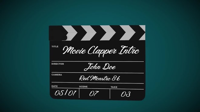 Movie Clapper Board Template