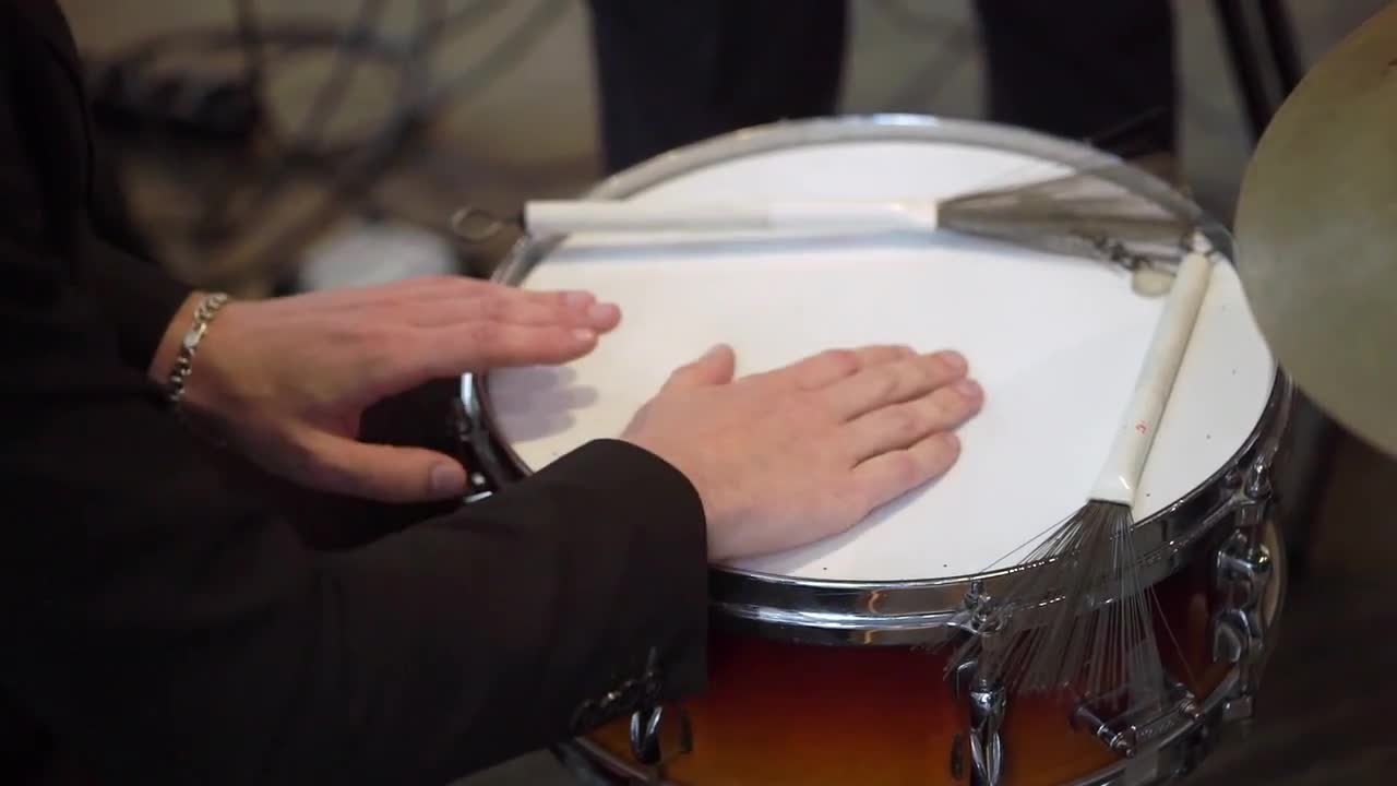Drummer Using Hands - Stock Video | Motion Array