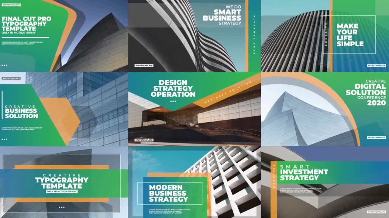 Colorful Typography Slides - Final Cut Pro Templates | Motion Array