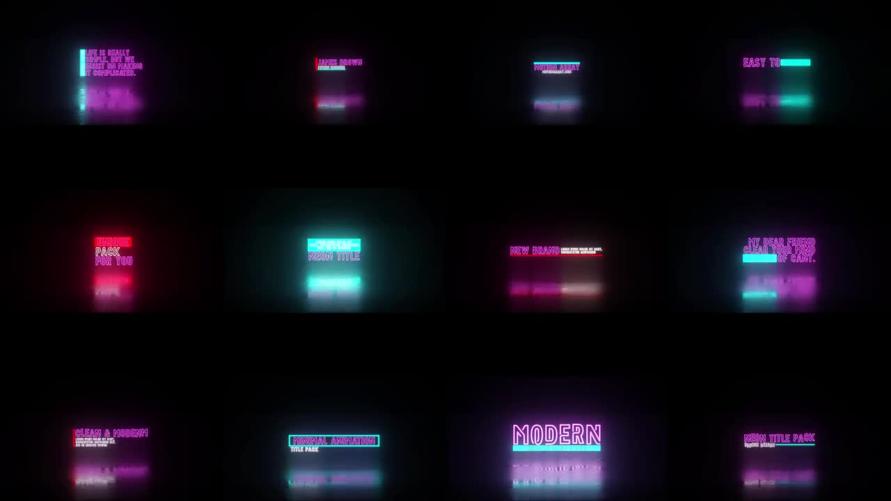 Neon Title Pack - Motion Graphics Templates | Motion Array