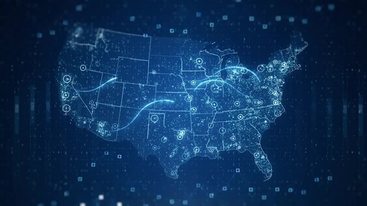 Technological USA Maps - Stock Motion Graphics | Motion Array