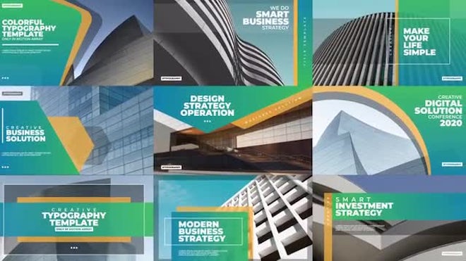 Colorful Typography Slides - Motion Graphics Templates | Motion Array