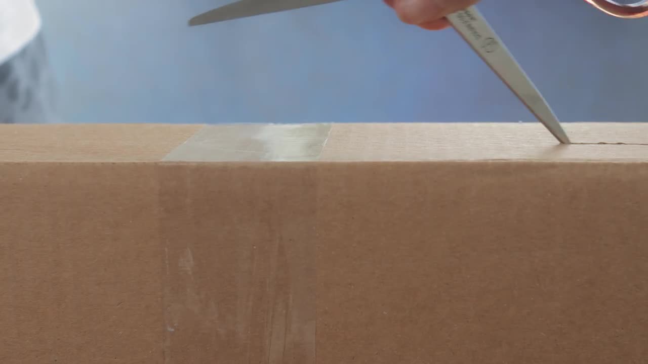 Opening A Cardboard Box - Stock Video | Motion Array