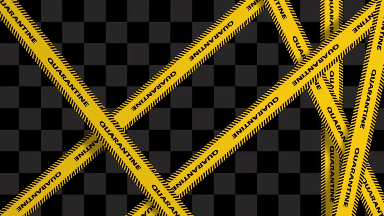 Yellow Quarantine Tapes Pack - Stock Motion Graphics | Motion Array