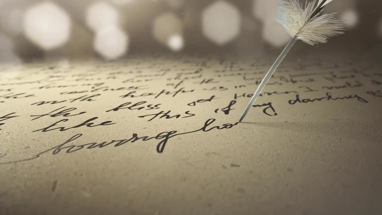 Quill Writing Poetry - Stock Motion Graphics | Motion Array