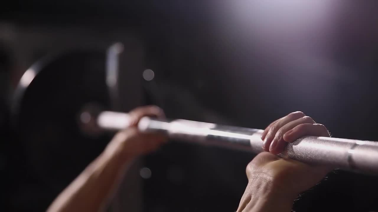 Hands Grabbing Barbell - Stock Video | Motion Array