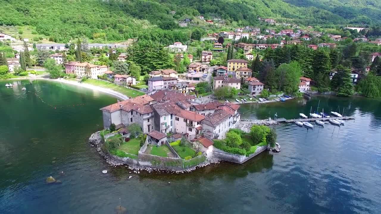 Village Of Lierna On Lake Como - Stock Video | Motion Array