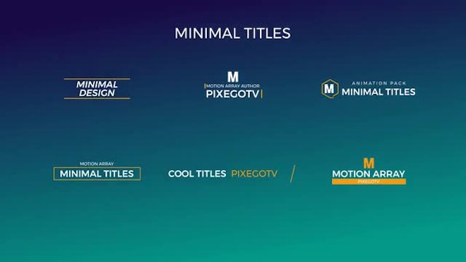 30 Motion Titles Pack - After Effects Templates | Motion Array