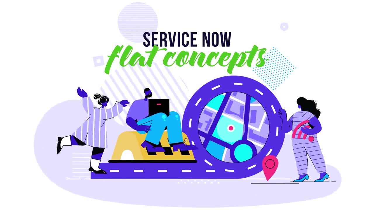 Service Now - Flat Concept - After Effects Templates | Motion Array